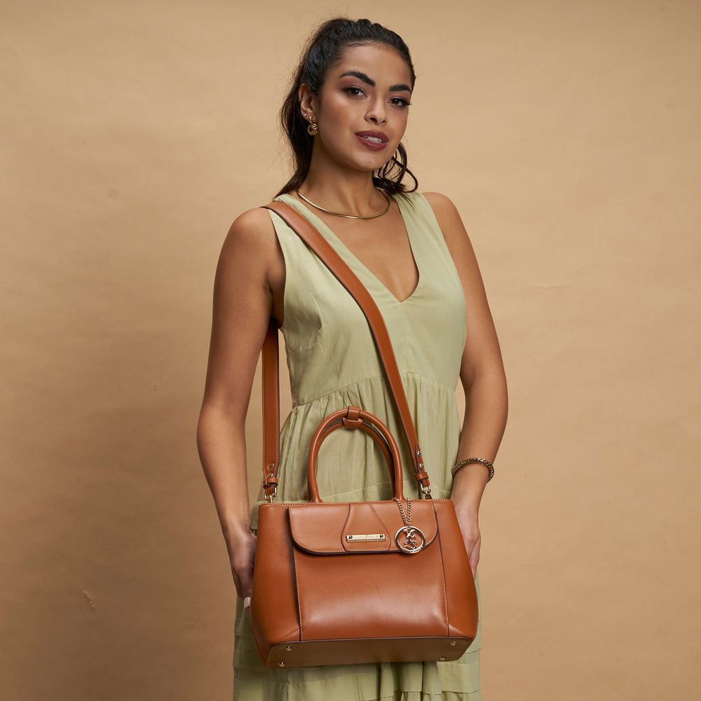Bolsa de Mão FK493 - Napa Amêndoa - fellipekrein